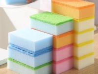 China Customizable Kitchen Cleaning Sponge Polyester Sponge 9x6x3cm for sale