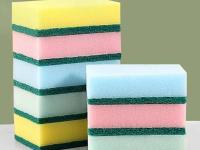 China Customizable Kitchen Cleaning Sponge Polyester Sponge 9x6x3cm for sale