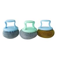 China Stainless Steel Kitchen Scourer Rust Proof Non Scratch with Handle for sale