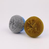 China Plastic Handle Stainless Steel Wire Scrubber 6.7*6.7*6cm Sustainable for sale