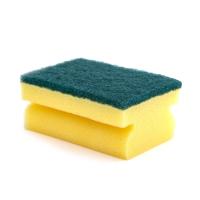 China Customized Notch Shape Kitchen Sponge Scourer 10x7x4.5cm for sale