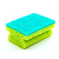 China Custom Heavy Duty Kitchen Cleaning Sponge with Scouring Pad for sale