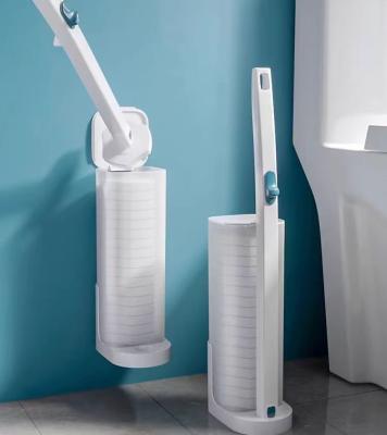 China Disposable Toilet Brush with Ergonomic Handle for Hygiene Cleaning for sale