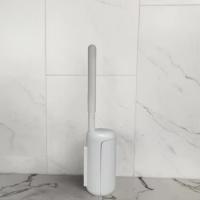 China Long Handle Toilet Brush with Base for No Blind Spot Cleaning for sale