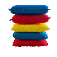 China High-Density Polyester Scrub Sponge Multi-Color 4x4 Inch for sale
