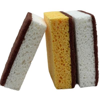 China Natural Wood Pulp Dish Sponge for Non-Stick Pans for sale