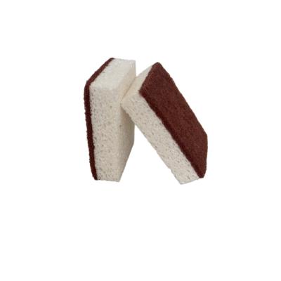China Biodegradable Cellulose Scouring Pads Dual-Layer for Kitchen & Body for sale