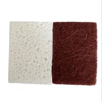 China Biodegradable Cellulose Scouring Pads Dual-Layer for Kitchen & Body for sale