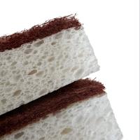 China Biodegradable Cellulose Scouring Pads Dual-Layer for Kitchen & Body for sale