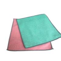 China Dual-Sided Dishcloth with Steel Wire and Non-Stick Polyester for sale