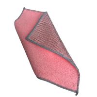 China Dual-Sided Dishcloth with Steel Wire and Non-Stick Polyester for sale