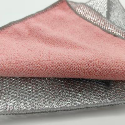 China Green Silver Powder Composite Cleaning Cloth Durable Quick-Dry for sale