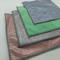 China Green Silver Powder Composite Cleaning Cloth Durable Quick-Dry for sale