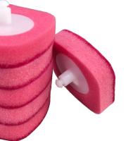 China Donghui Wall-Mounted Disposable Toilet Brush System with Sponge Refills for sale