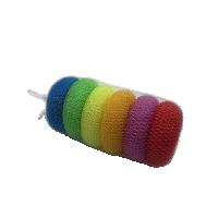 China Multicolor Plastic Mesh Scrub Ball for Kitchenware Cleaning for sale