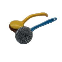 China Heavy Duty Steel Wool Scrub Brush for Pots Pans Kitchen Cleaning for sale