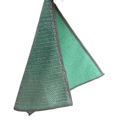 China Dual-Sided Stainless Steel Wire Dish Scrubber for Pots and Pans for sale