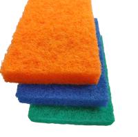 China Yellow-Green-Blue Nylon Scouring Pad Cleaning Block Soft-Foaming Convenient To Use Pop Kitchen Cleaning Product Huge Output for sale