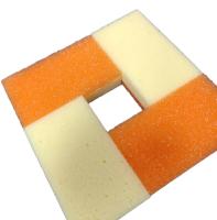 China Kitchen Essential Customized Size Orange Yellow Temperature-sensitive Sponge For High Water Absorption And Durability for sale