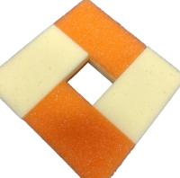 China Kitchen Essential Customized Size Orange Yellow Temperature-sensitive Sponge For High Water Absorption And Durability for sale