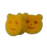 China Cute Smiley Slow-Rebath Warm Water Sponge Soft Squishy Bath Toy For Children for sale