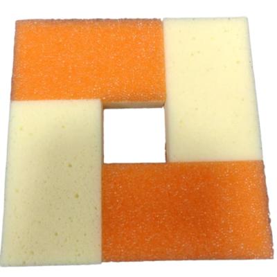 China Kitchen Essential Customized Size Orange Yellow Temperature-sensitive Sponge For High Water Absorption And Durability for sale