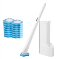 China Convenient Hygienic Eco Friendly Disposable Toilet Brush Antibacterial No-Touch Cleaning For Bathroom for sale