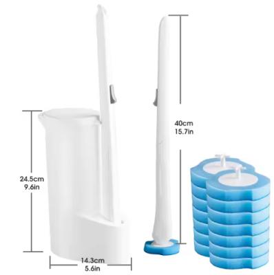 China Convenient Hygienic Eco Friendly Disposable Toilet Brush Antibacterial No-Touch Cleaning For Bathroom for sale