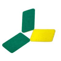 China Dual-Headed Green-Yellow Scrub Brush – Durable, Diamond-Patterned, Soft Bristles for Stain Removal, Eco-Friendly Cleaning for sale