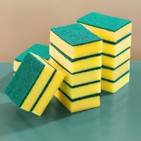 China Double-Sided Kitchen Sponge 110x80x20mm High-Density Scouring Pad for sale