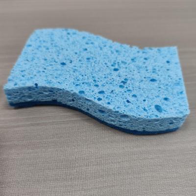 China Custom Blue Cellulose Sponge Scourer 11x7x2cm 1000% Absorbency for sale