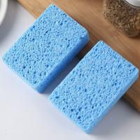 China Eco-Friendly Wood Pulp Fiber Sponge 10 cm x 6 cm x 3 cm 10 Pieces for sale