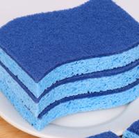 China S-shaped Blue Wood Pulp Sponge For Efficient Cleaning With Excellent Water Absorption Home-cleaning for sale