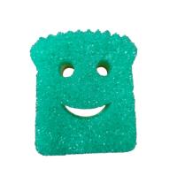 China Yellow-Green Square Scrub Daddy  Sponge With Hardness Changes For Durable Kitchen Cleaning for sale