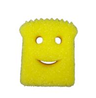 China Yellow-Green Square Scrub Daddy  Sponge With Hardness Changes For Durable Kitchen Cleaning for sale