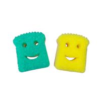 China Yellow-Green Square Scrub Daddy  Sponge With Hardness Changes For Durable Kitchen Cleaning for sale