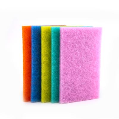 China Colorful Tough Scouring Sponge Pad for Long-Lasting Quick-Dry Cleaning on Non-Stick Cookware and Stainless Steel for sale