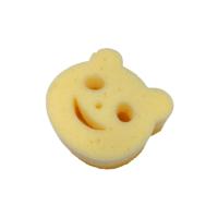 China Bear shape double-sided scrubber scrub daddy original scratch free flextexture scrubbing sponge yellow for sale