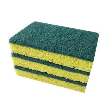 China Customizable Eco Friendly Kitchen Sponge Scourer 100 Percent Biodegradable Materials Powerful Effective Cleaning for sale