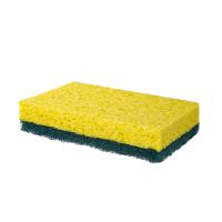 China Environmentally friendly biodegradable wood pulp cotton cellulose sponge scouring pad for kitchen cleaning for sale