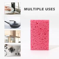 China Biodegradable Wood Pulp Compressed Sponges Natural Cellulose Washing Scouring Pads for sale