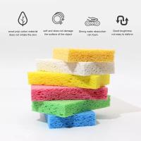 China Biodegradable Wood Pulp Compressed Sponges Natural Cellulose Washing Scouring Pads for sale