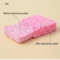 China Biodegradable Wood Pulp Compressed Sponges Natural Cellulose Washing Scouring Pads for sale
