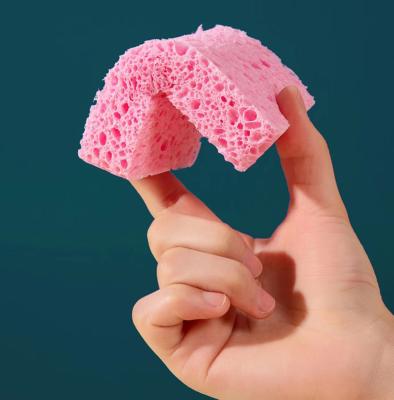 China Biodegradable Wood Pulp Compressed Sponges Natural Cellulose Washing Scouring Pads for sale