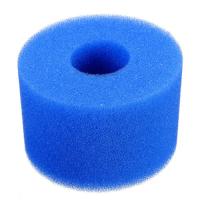 China PU Foam Blue Cylindrical Filter Sponge High-Porosity Media For Aquarium / Industrial for sale