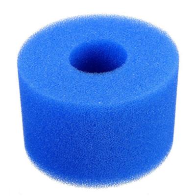 China PU Foam Blue Cylindrical Filter Sponge High-Porosity Media For Aquarium / Industrial for sale
