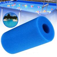 China PU Foam Blue Cylindrical Filter Sponge High-Porosity Media For Aquarium / Industrial for sale