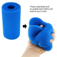 China PU Foam Blue Cylindrical Filter Sponge High-Porosity Media For Aquarium / Industrial for sale