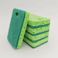 China Natural Green Cellulose Sponge High Absorbency for Kitchen Cleaning for sale