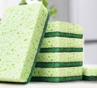 China Natural Green Cellulose Sponge High Absorbency for Kitchen Cleaning for sale